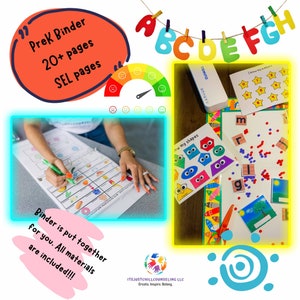 Personalized Preschool Interactive Learning Binder 20 Pages Including ...