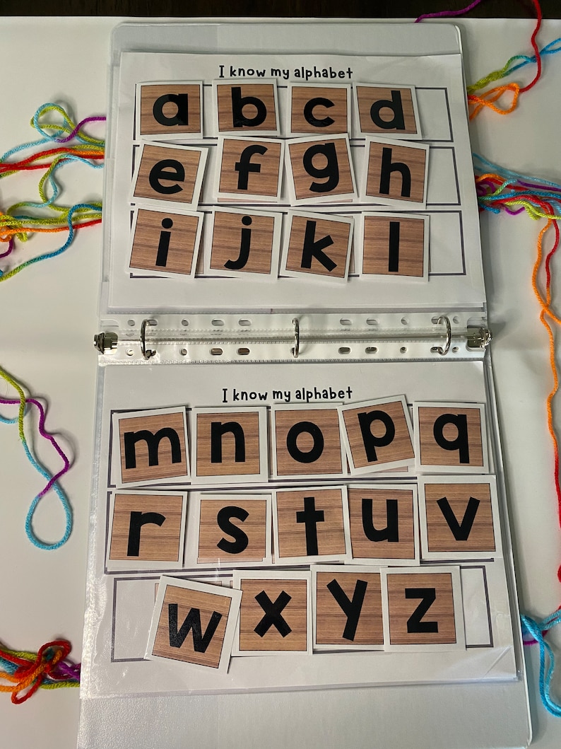 Personalized Preschool Interactive Learning Binder 20 Pages Including ...