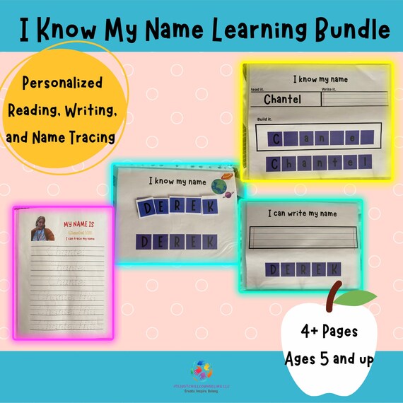 Personalized Name Recognition Learning Bundle READ WRITE - Etsy