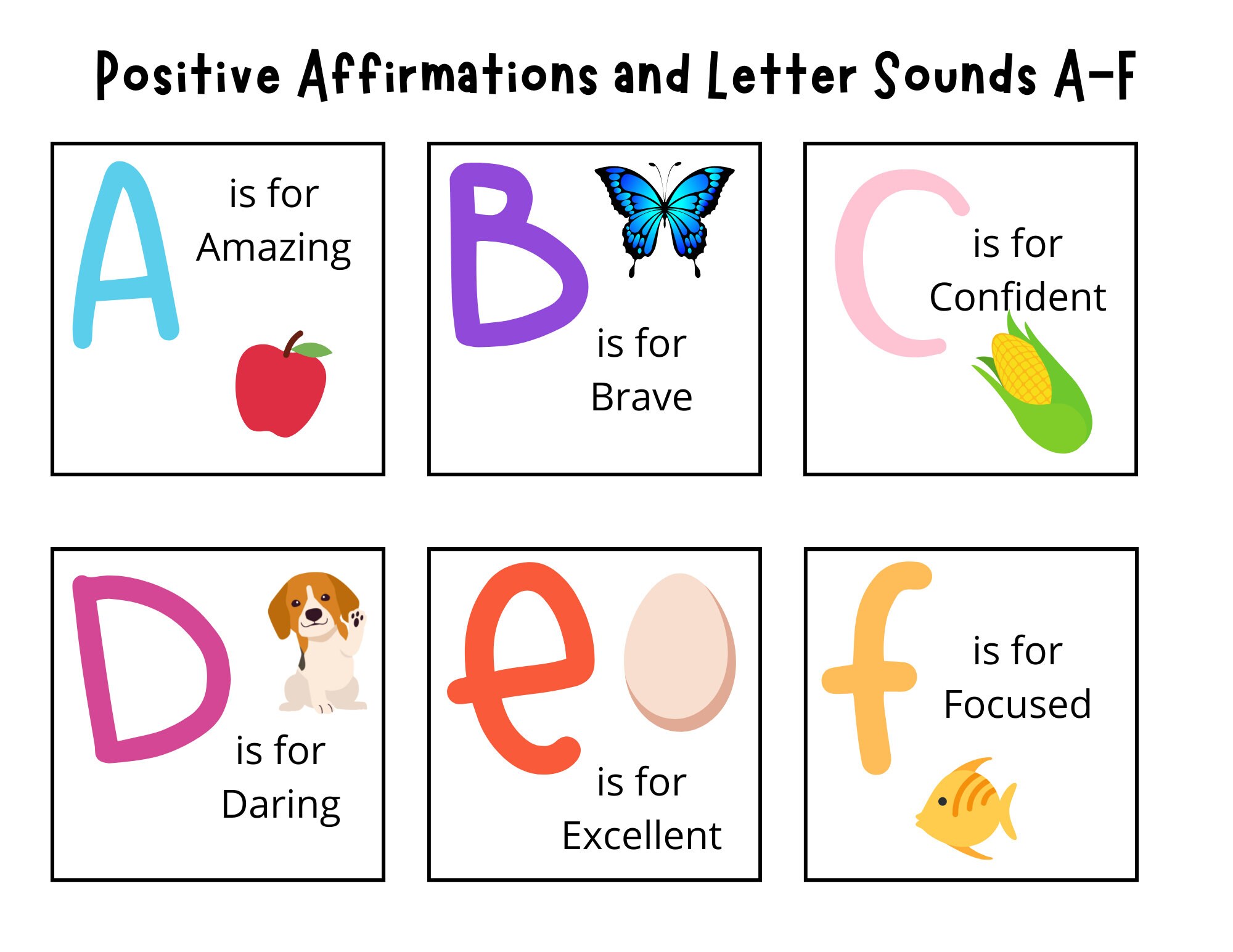 PREK y KINDER ABC Affirmation & Letter Sounds Bundle, descarga ...