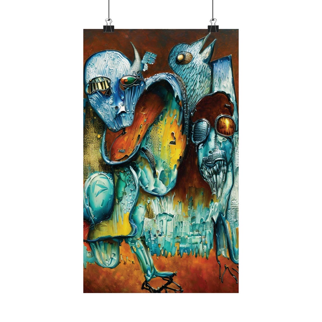 Vertical Posters, Surreal Abstract Wall Art, Matte Print for Home Decor ...