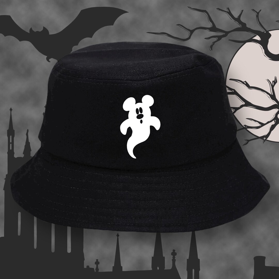 Mickey Ghost Bucket Hat | Spooky Black & White Bucket Hat | Mickey Mouse Ghost Year Round ...