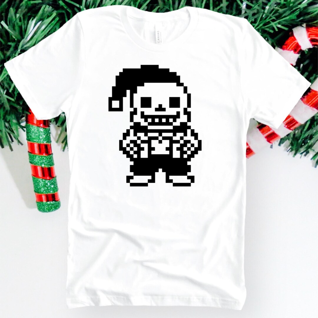 Undertale Sans the Skeleton Christmas Tee Gamer Christmas Shirt Unisex ...