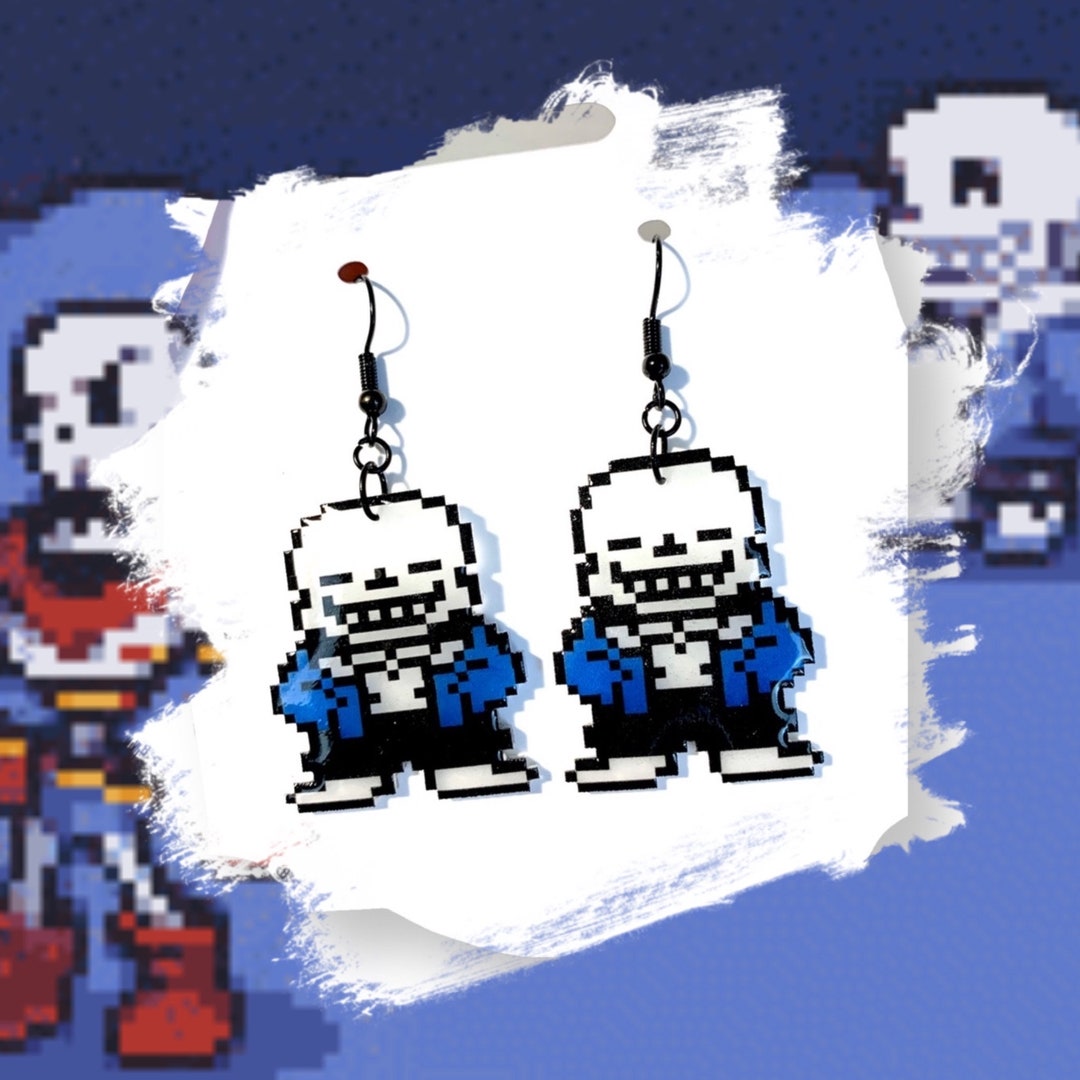 Undertale Sans Dangle Earrings | Sans the Skeleton Earrings | Anime ...