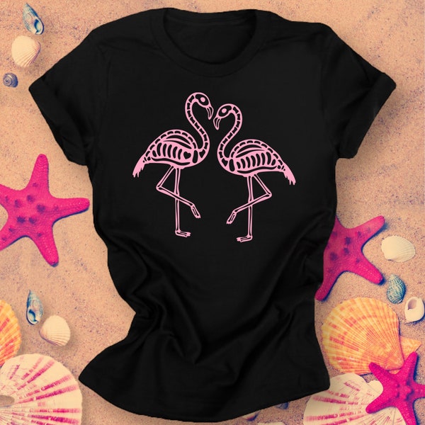 Skeleton Flamingo Shirt - Etsy