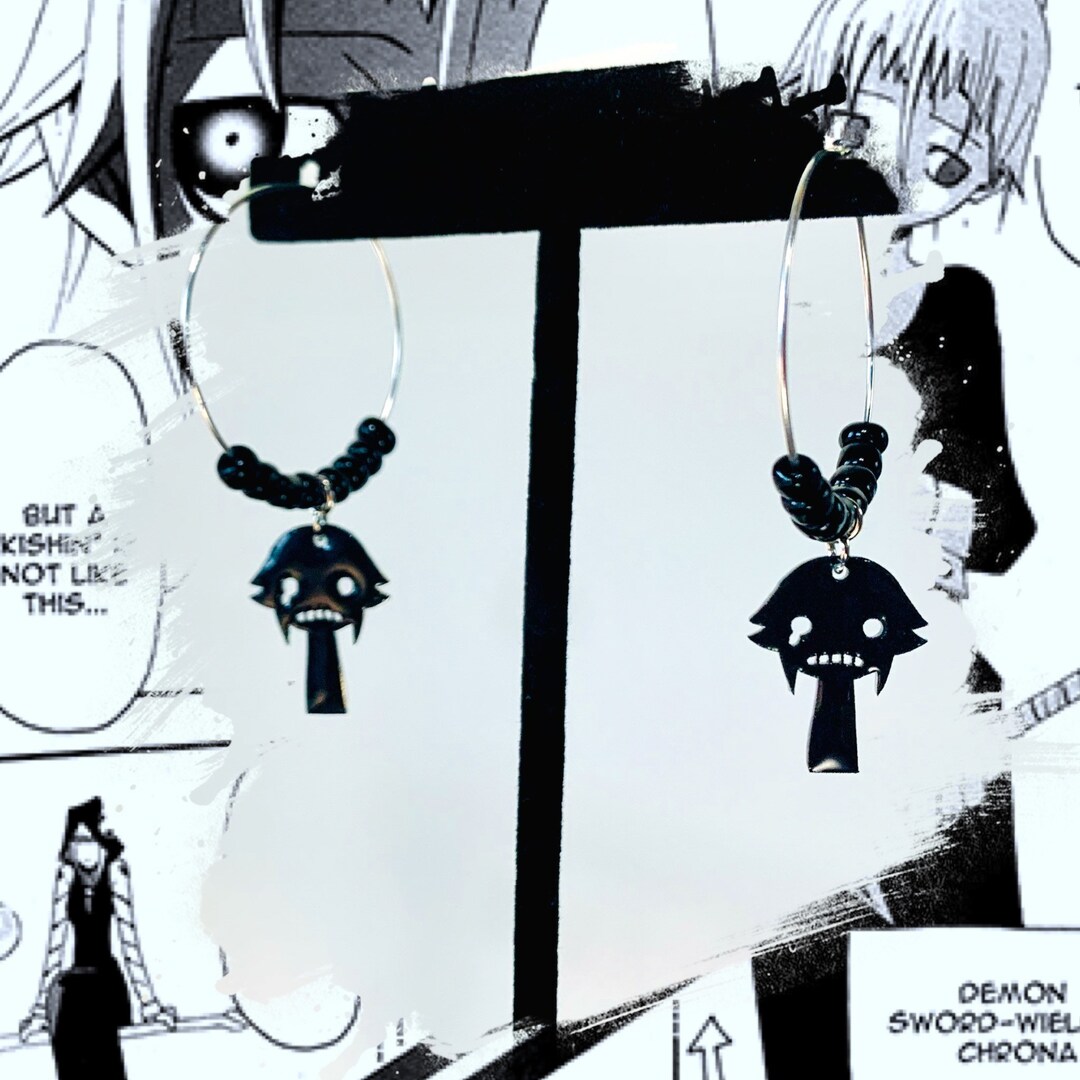 Crona’s Shadow Dangle Earrings | Anime Earrings | Chrona Earrings | - Etsy