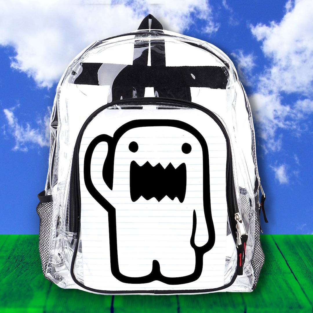 Domo Clear Backpack | Clear Full Sized 16” Anime Manga Character ...