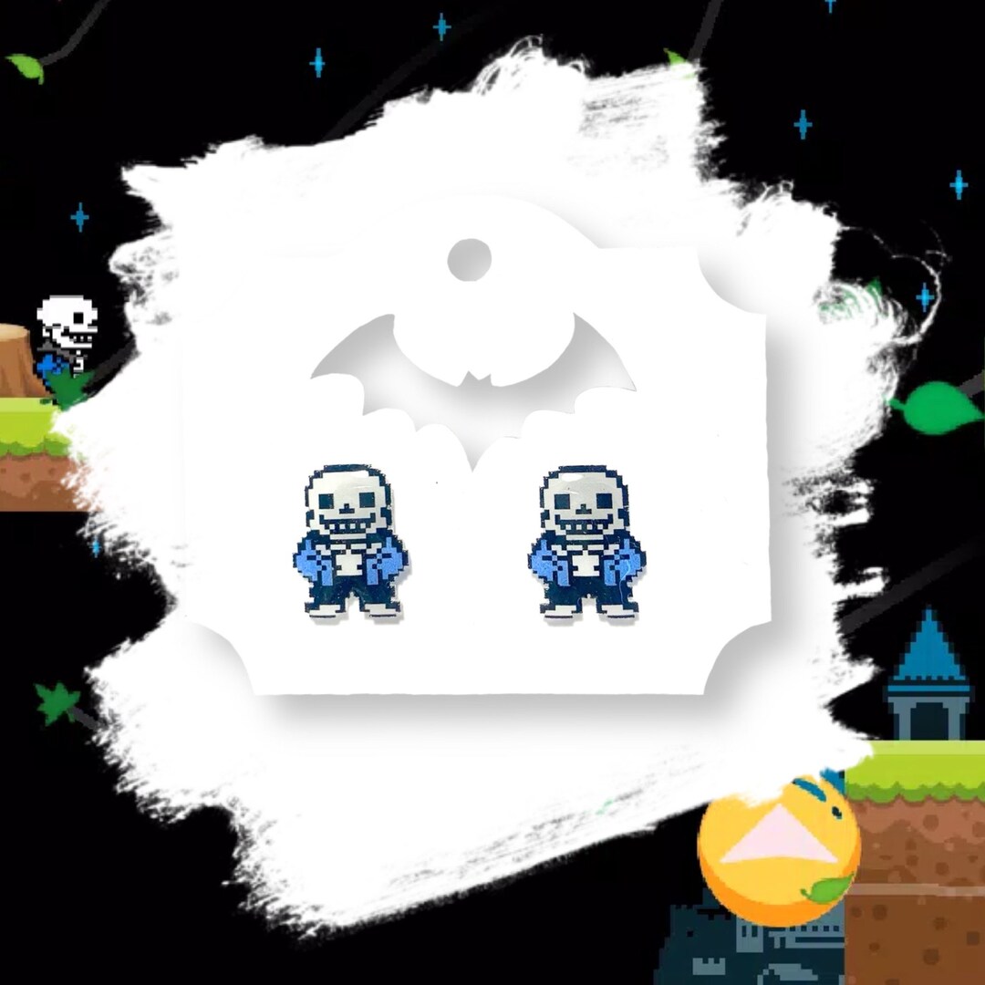 Undertale Sans Stud Earrings | Sans the Skeleton Earrings | Anime ...