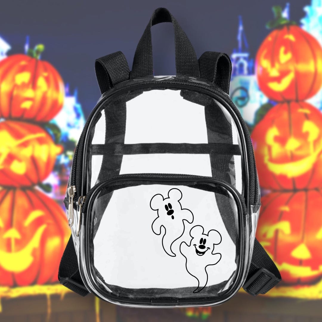 Mickey Ghosts Clear Mini Backpack | 8” Clear Spooky Cute Halloween ...
