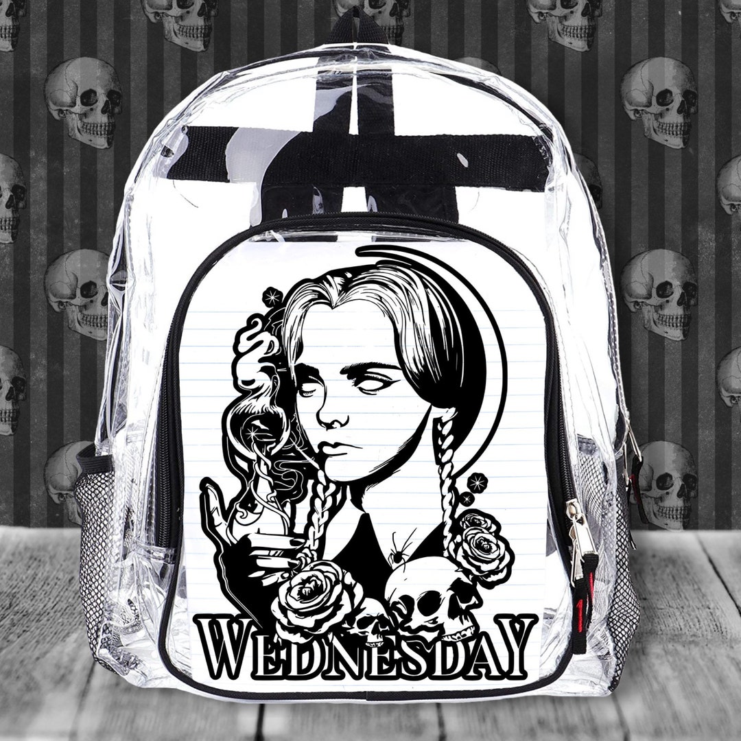 Wednesday Addams Clear Backpack 15 Clear Backpack Addams Family ...