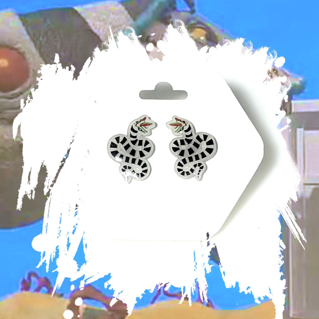 Beetlejuice Sandworm Stud Earrings Spooky Scary Beetlejuice Earrings ...