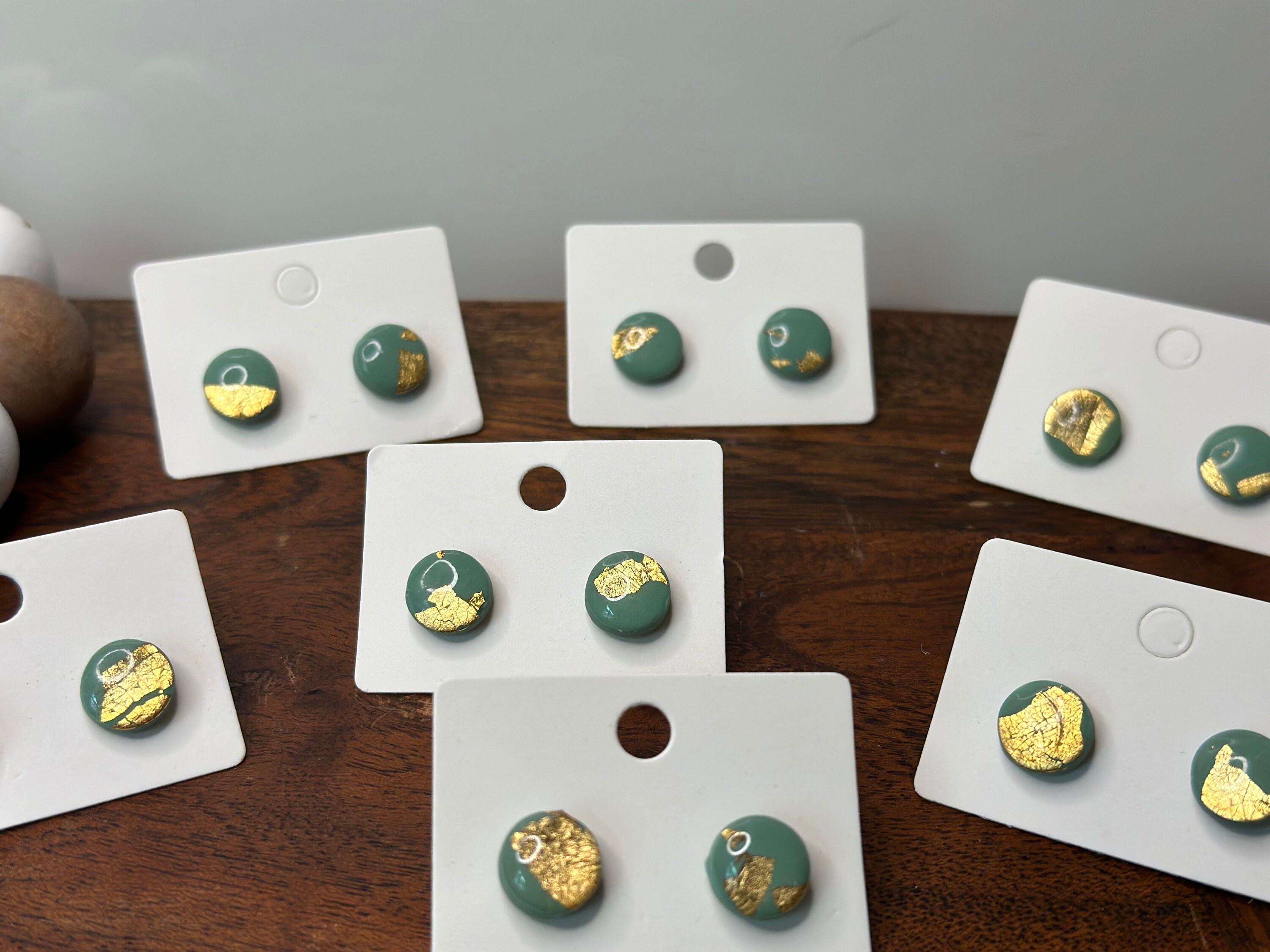 Glossy Green & Gold Posts - Etsy