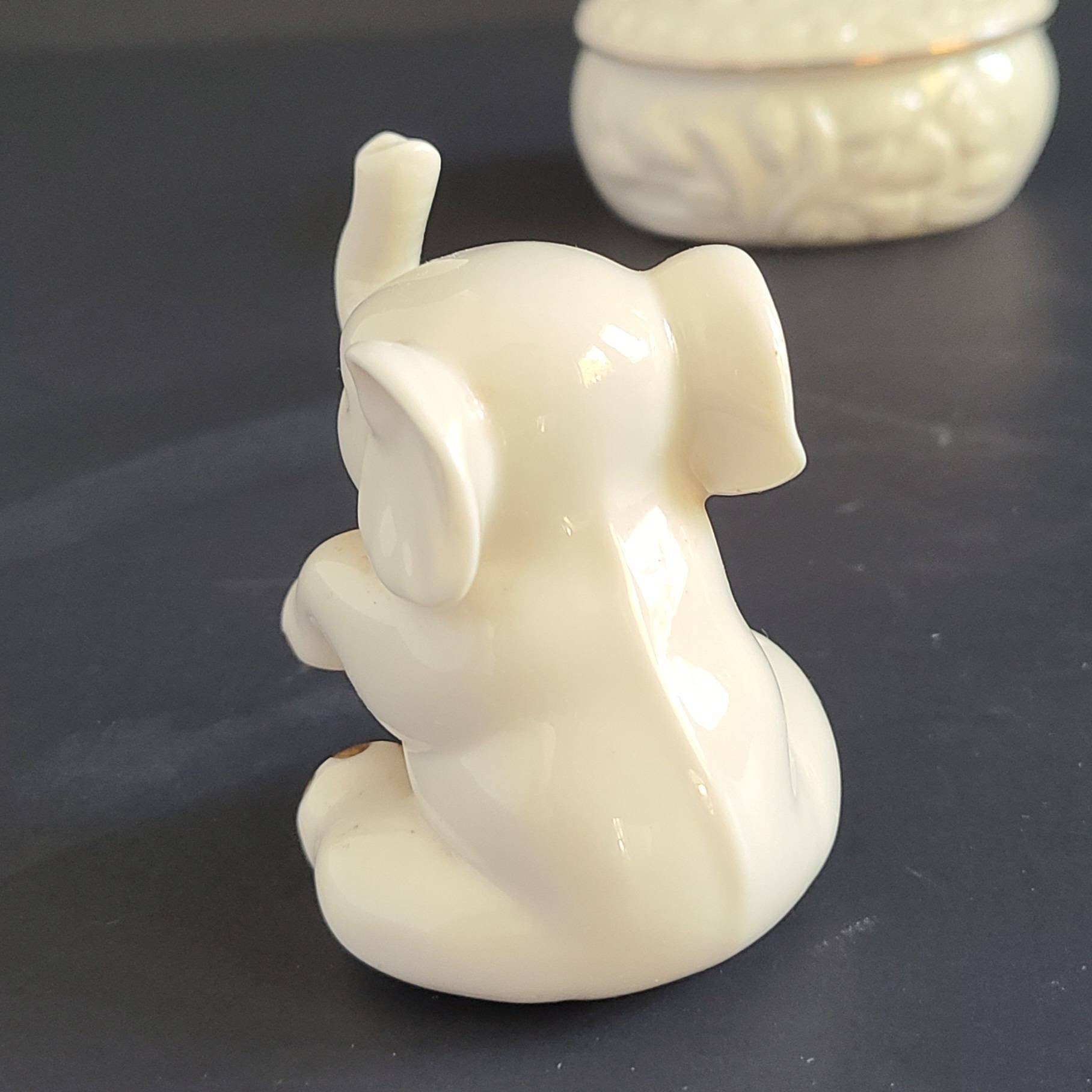 Lenox Elephant Collection of Two Figurines and a Trinket Box - Etsy