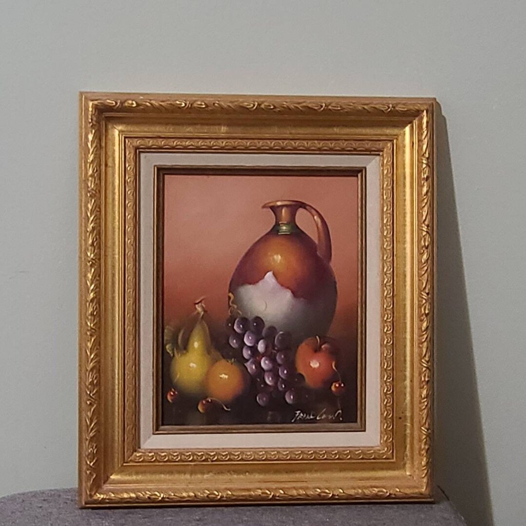 Frank Lean Signed Oil on Board Still Life Painting Vintage - Etsy