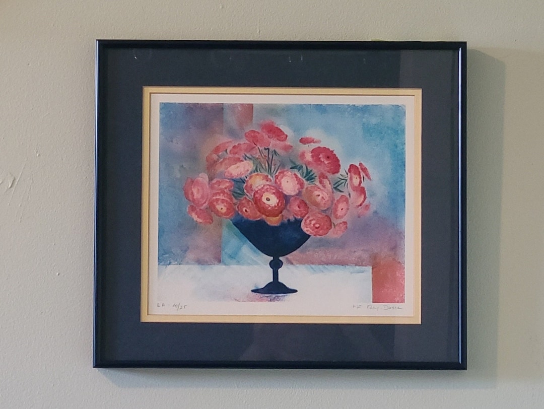 Marie-france Rey-dosse Artist Proof 10/25 Floral Vase Still Life - Etsy