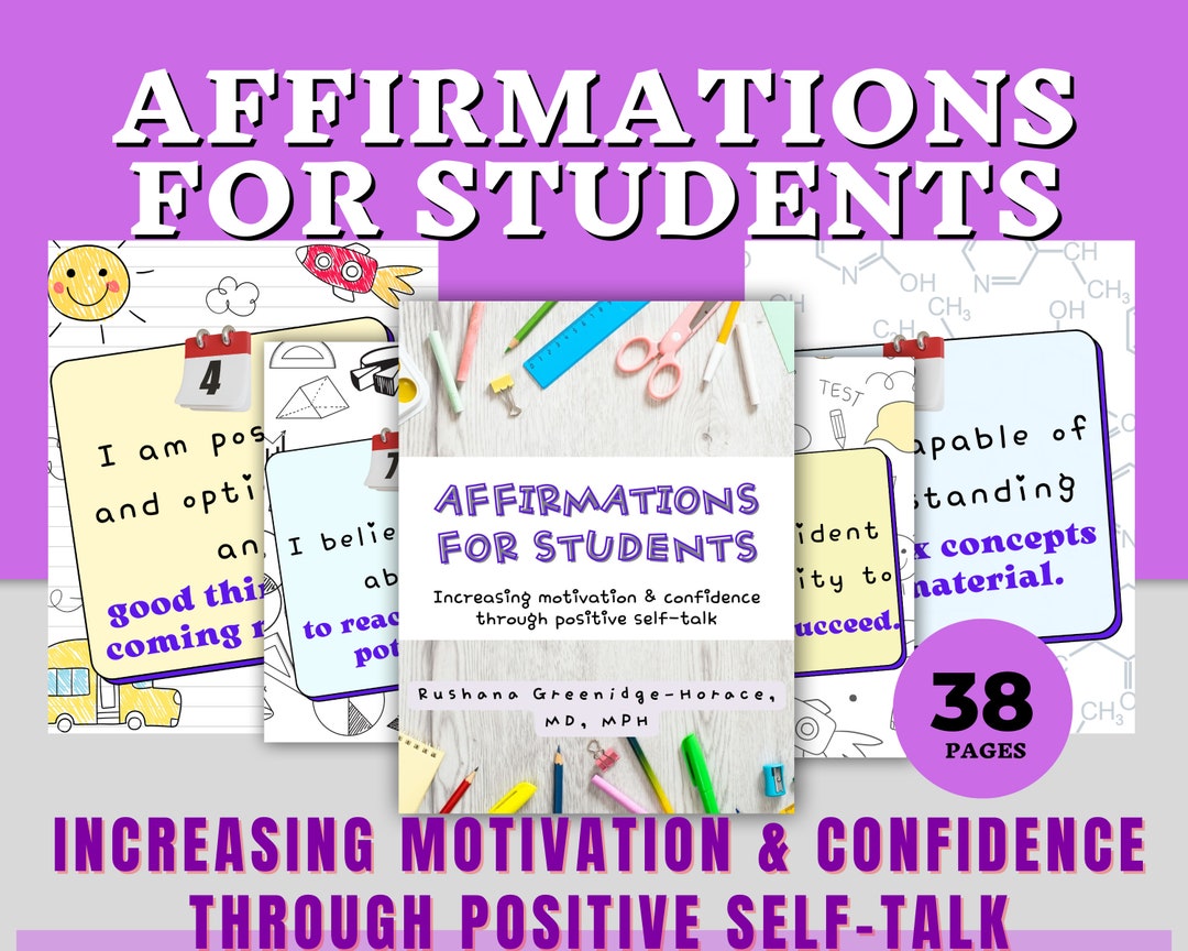 Daily Affirmations for Students: Cultivate Positive Thinking & - Etsy