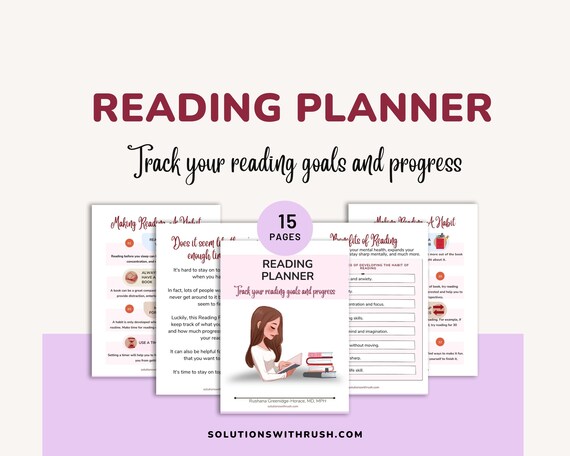 Reading Planner for Students/ Reading Tracker Printable - Etsy
