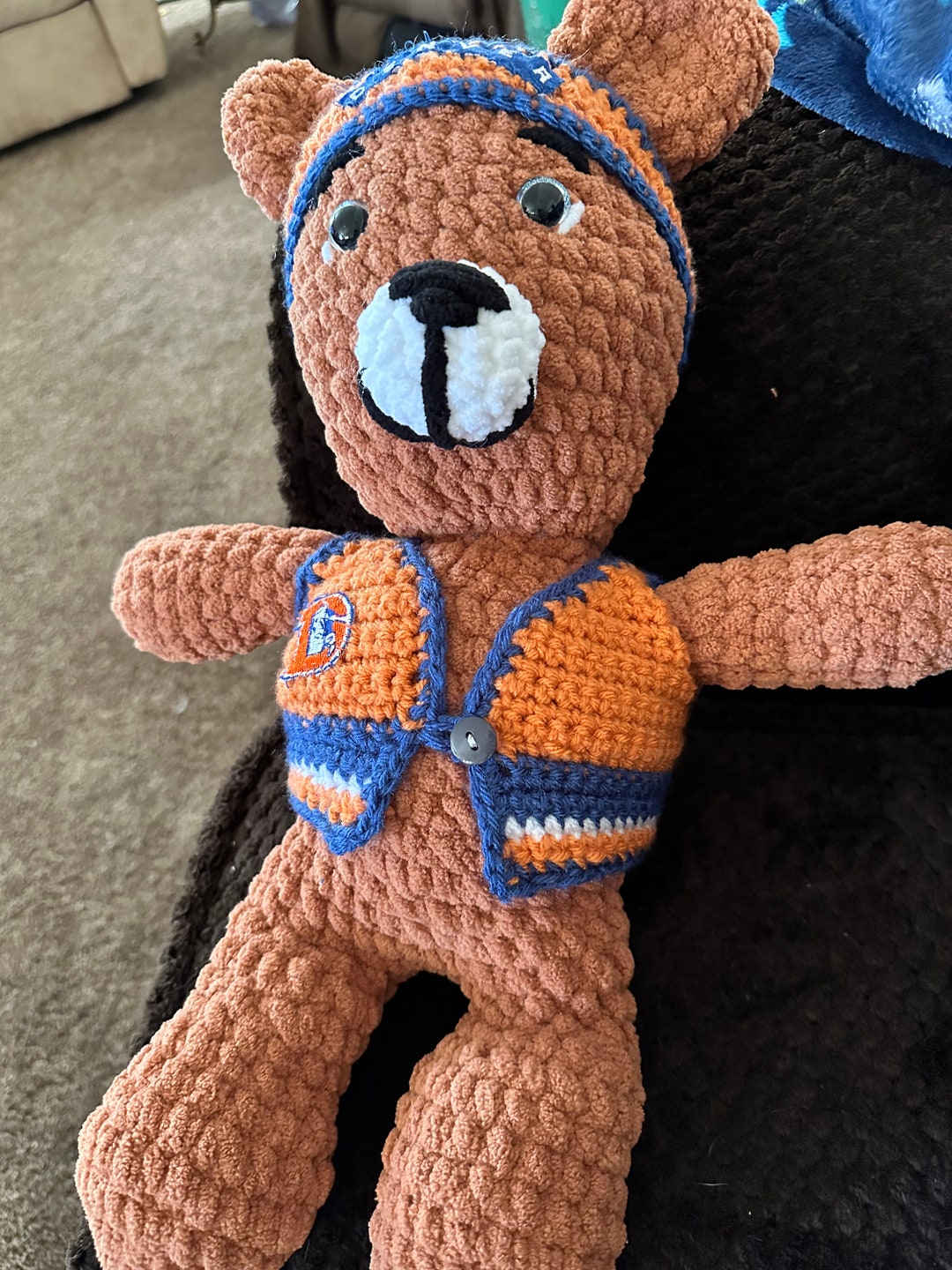 Handmade Crochet Bronco Bear - Etsy