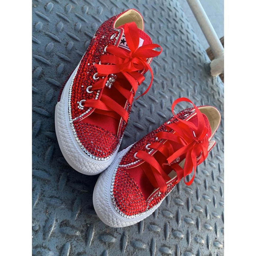 Adult Custom Rhinestones Tennis Shoes Any Occasions Holidays - Etsy