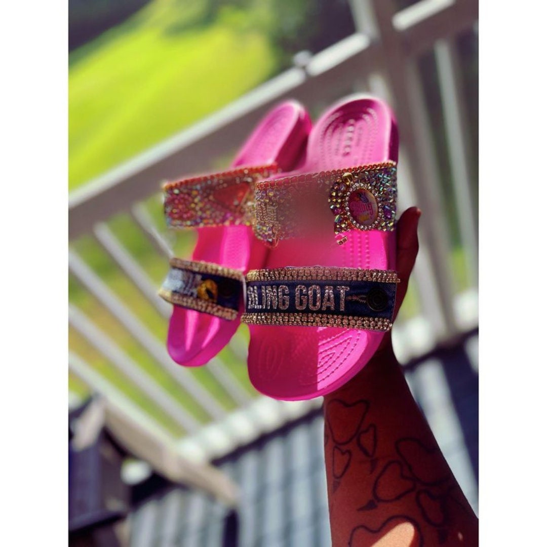 Adult Bling Croc Sandals Custom Sandals - Etsy