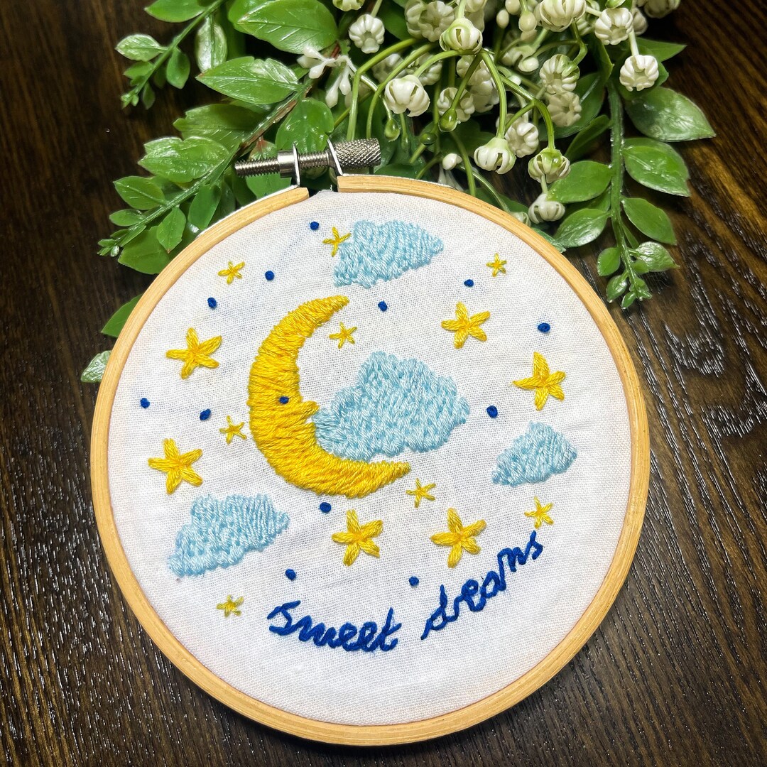 Sweet Dream Finished Embroidery in Hoop - Etsy