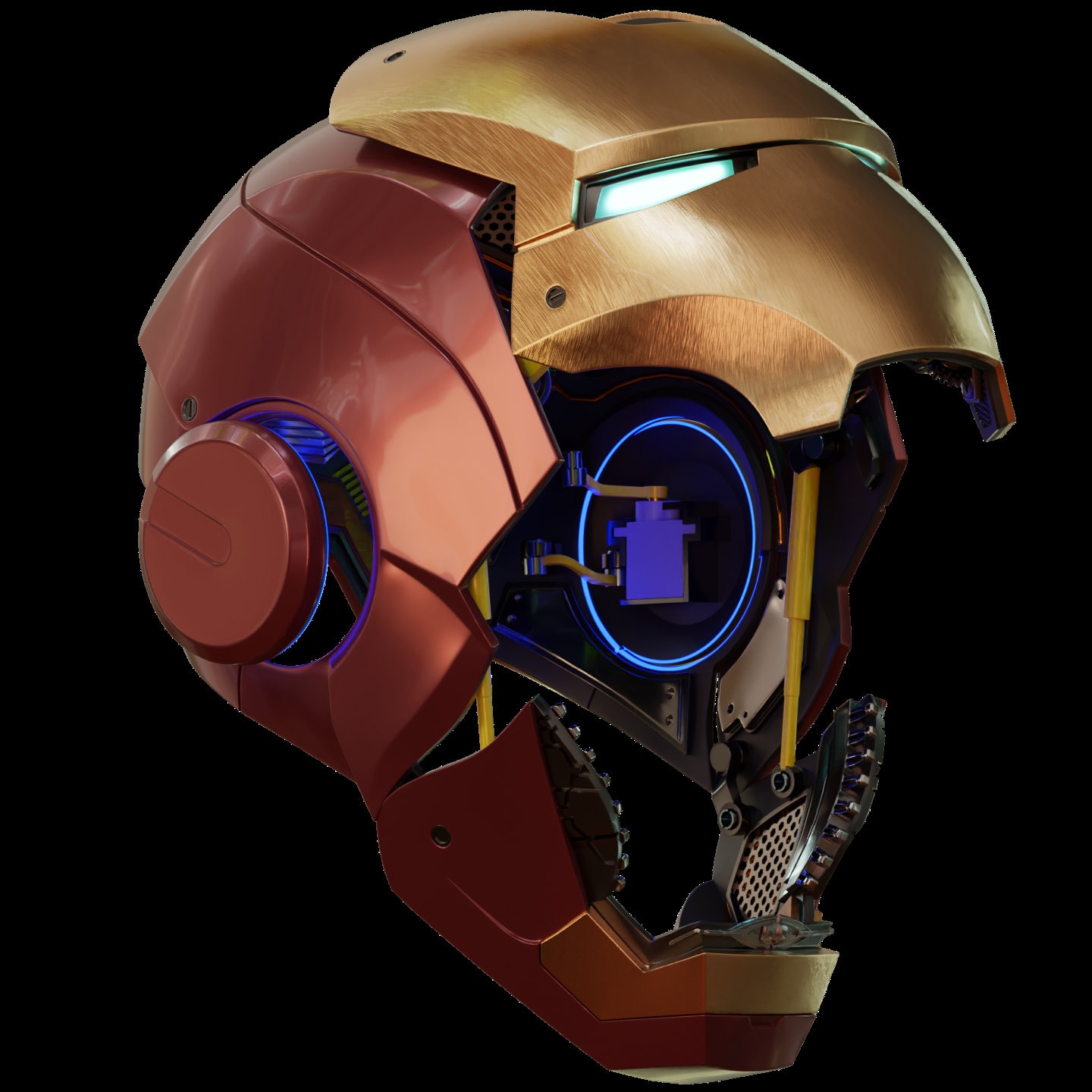 Iron Man MK7 Helmet STL 3D Print Model: Full Motorization - Etsy