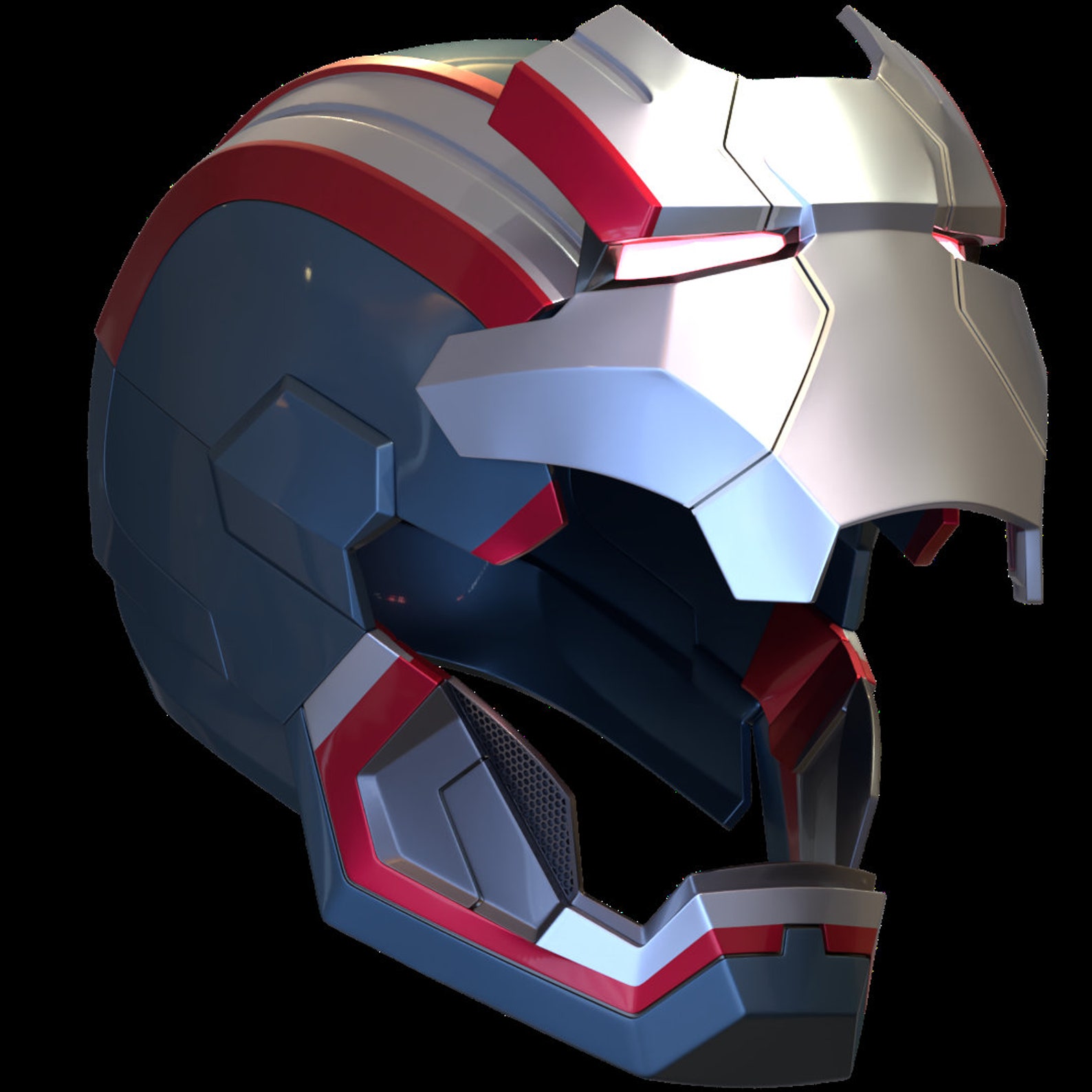 Iron Patriot War Wachine Mk1 Helmet With Motorization and Interior ...