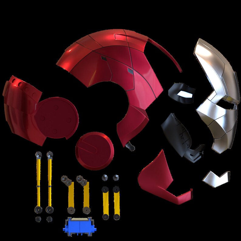 Iron Man Mk5 Helmet 3d Printable Model With Interior Details - Etsy