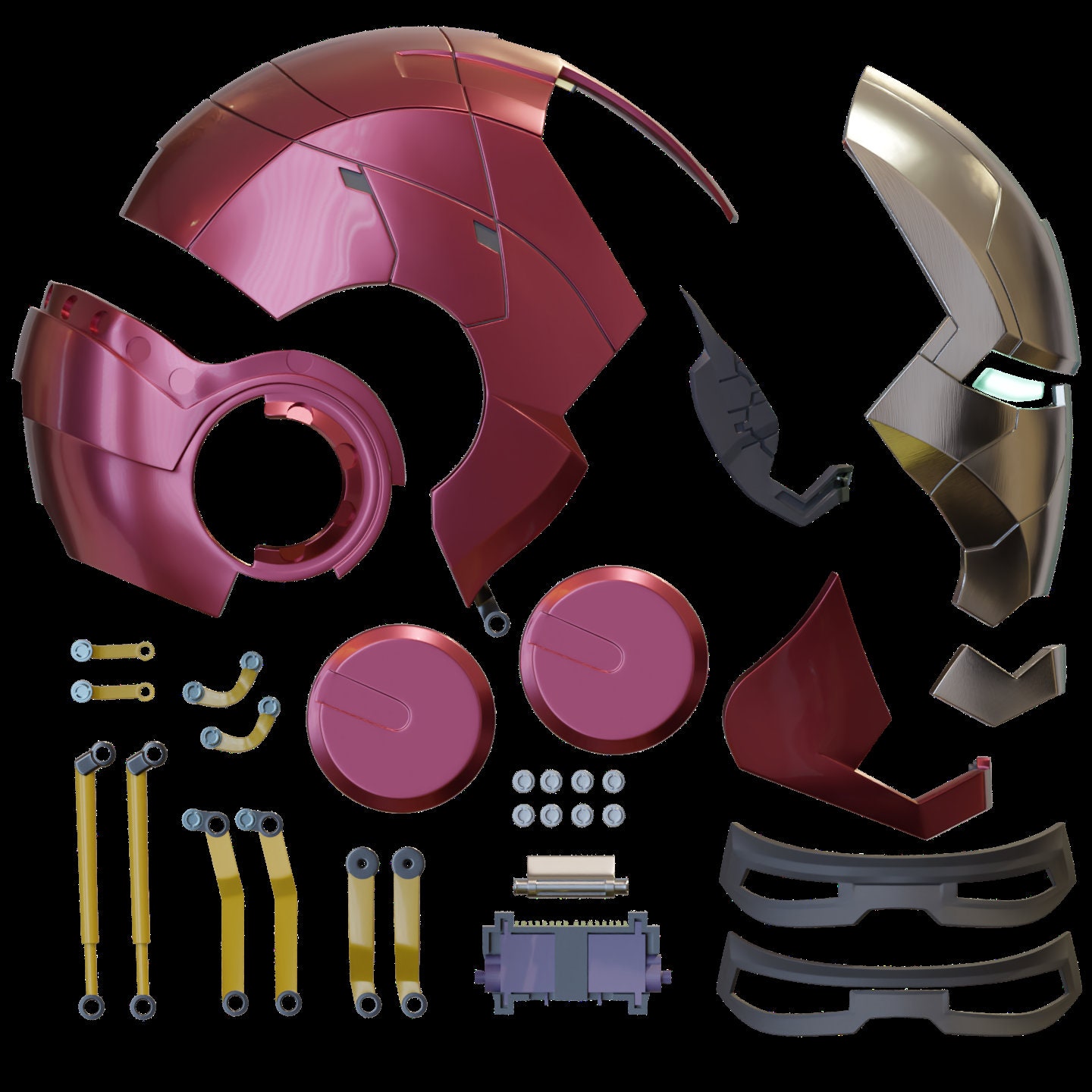 Iron Man Mk5 Helmet 3d Printable Model With Interior Details and Motorization - Etsy