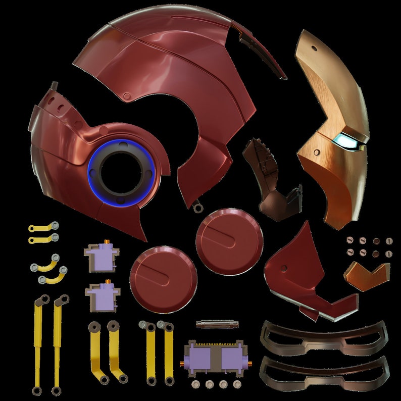 Iron Man MK7 Helmet STL 3D Print Model: Full Motorization - Etsy