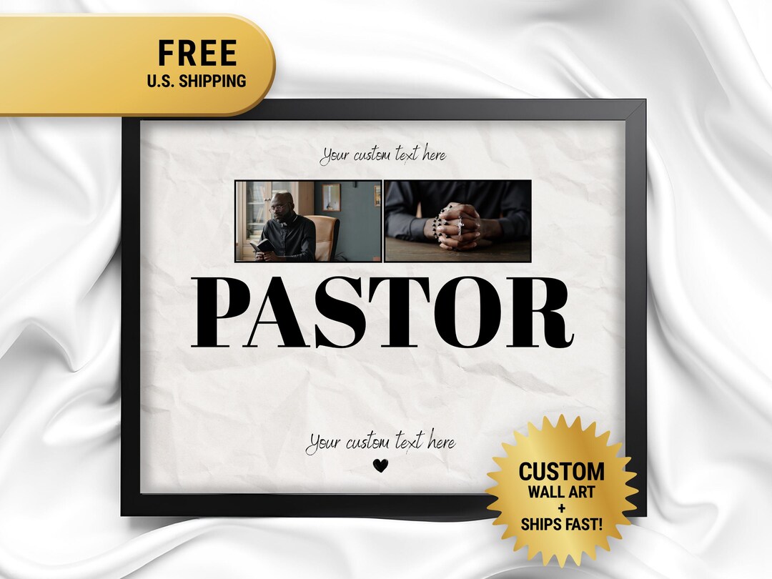 Personalized Pastor Scripture Wall Art, Custom Bible Verse Poster ...