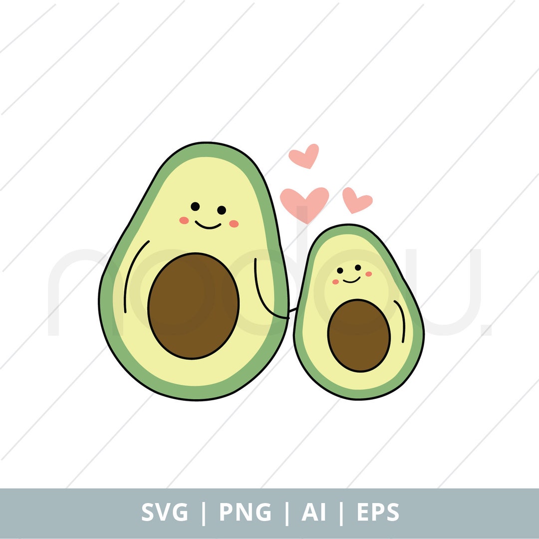 CUTE Avocados Vector / Cute Avocado File / Avocado Clip Art / Cute ...