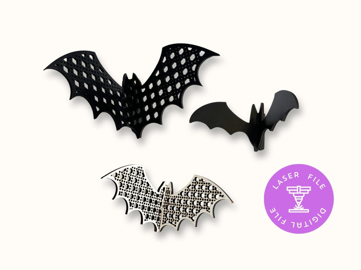 RATTAN BAT Laser Cut File | Halloween Rattan Laser Cut File | Laser ...