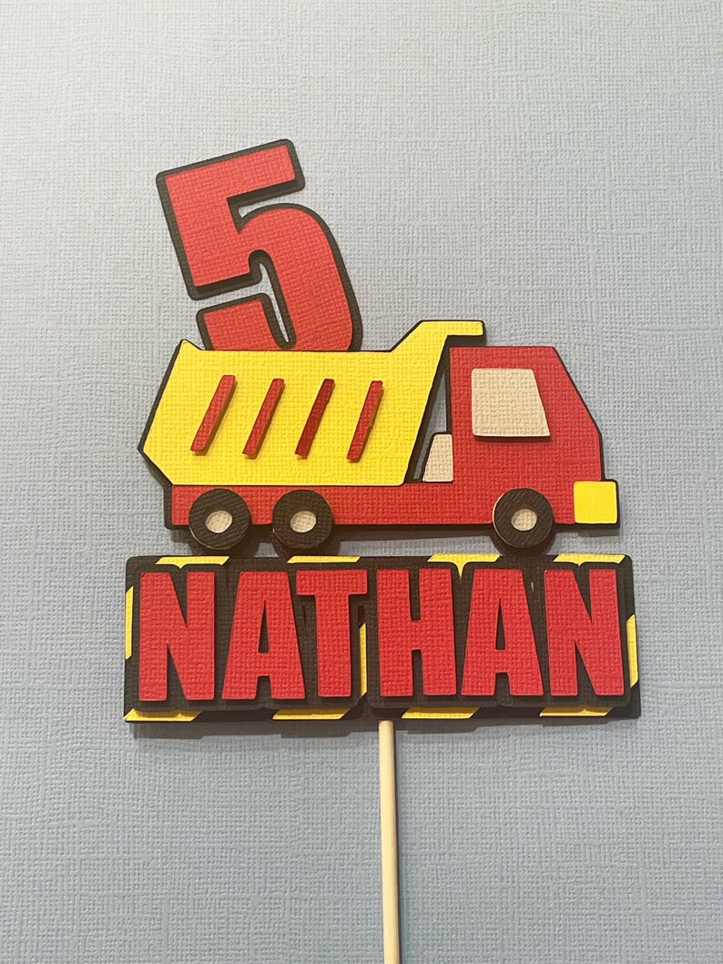 Personalized Cake Topper, Truck Cake Topper, Birthday Cake Topper, 3D ...