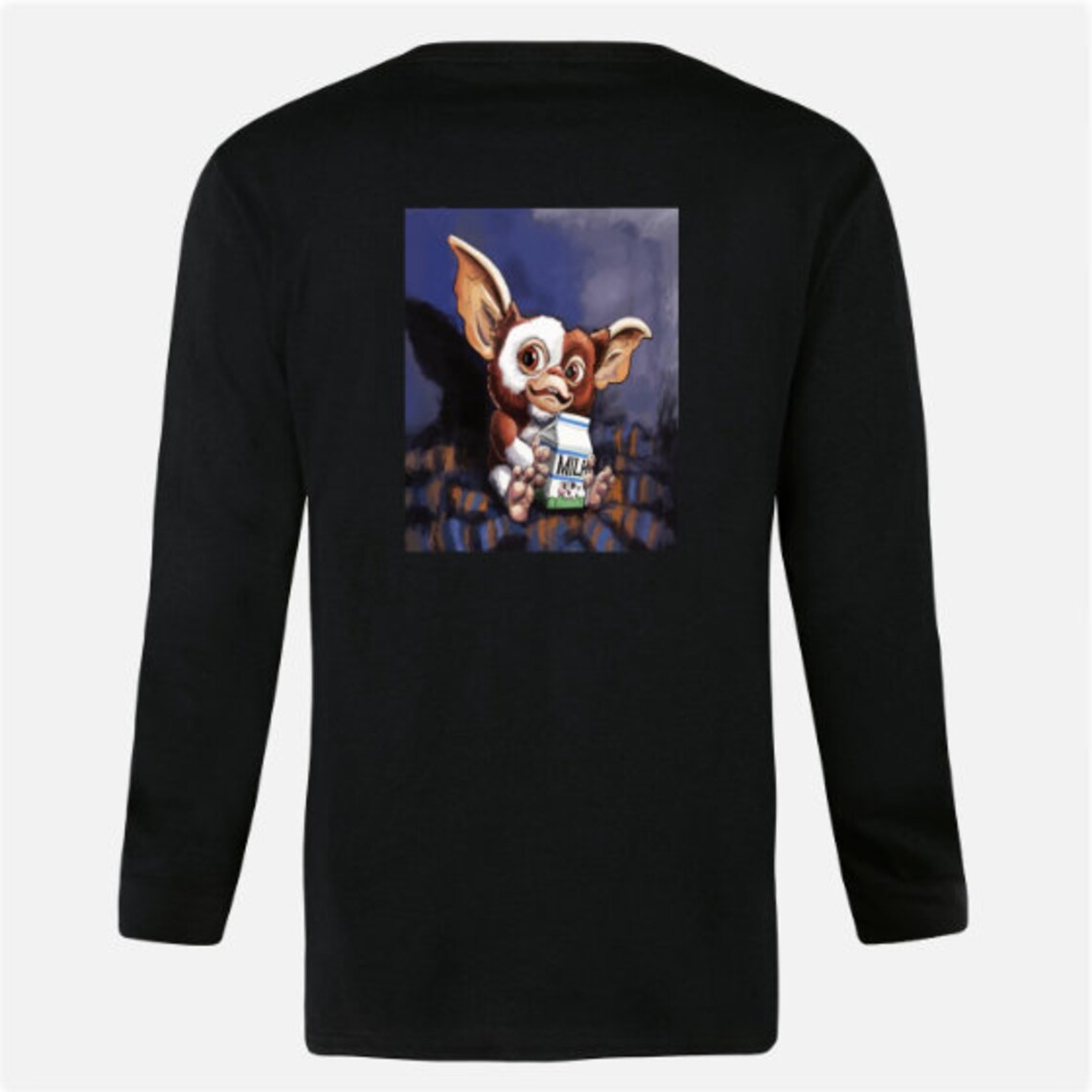 Gizmo Front and Back Logo Graphic Long Sleeve Tee - Black - Etsy