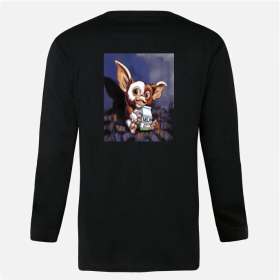 Gizmo Front and Back Logo Graphic Long Sleeve Tee - Black - Etsy
