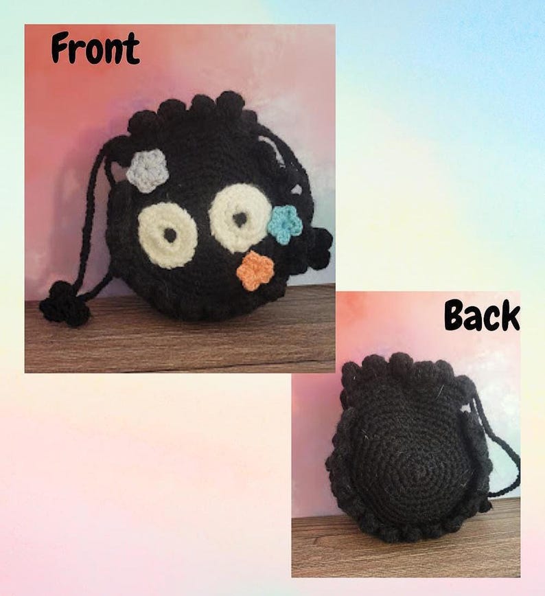 Soot Sprite Amigurumi Drawstring Pouch - Etsy