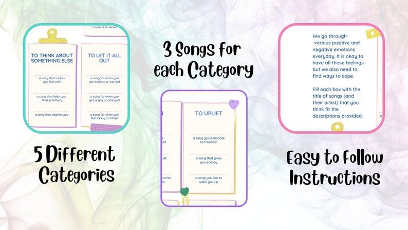Coping Playlist Worksheet - Etsy
