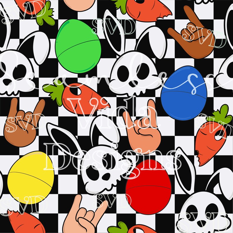 Checker Rocker Bunny - Etsy