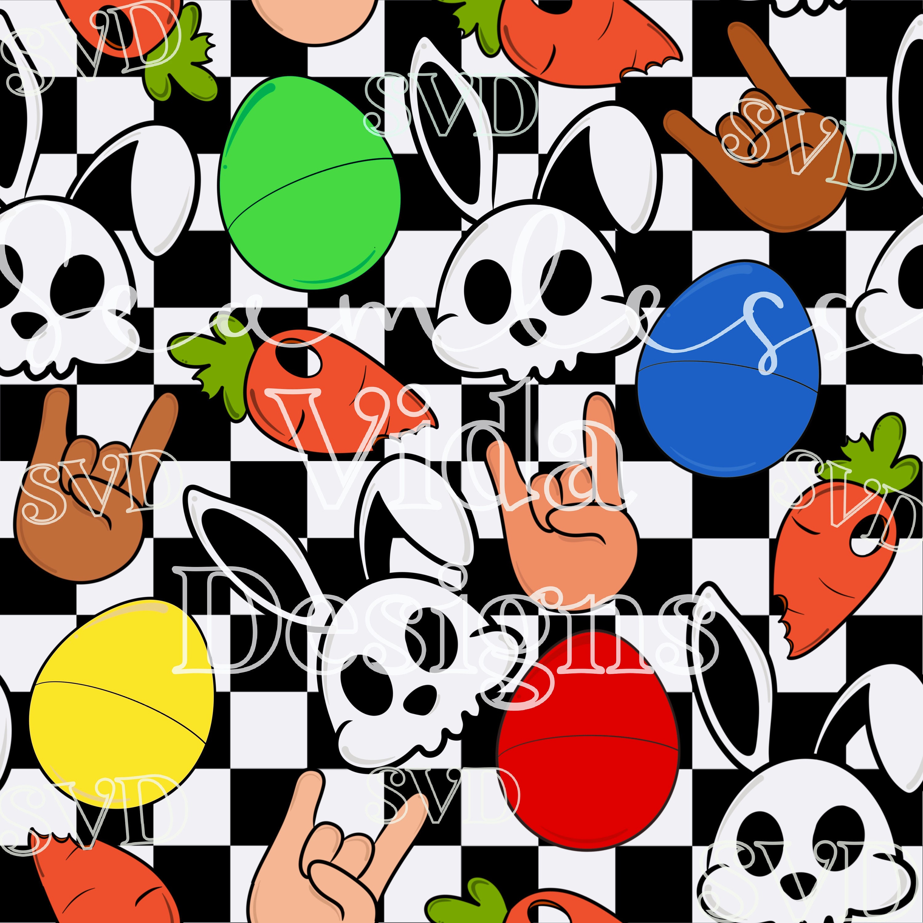 Checker Rocker Bunny - Etsy