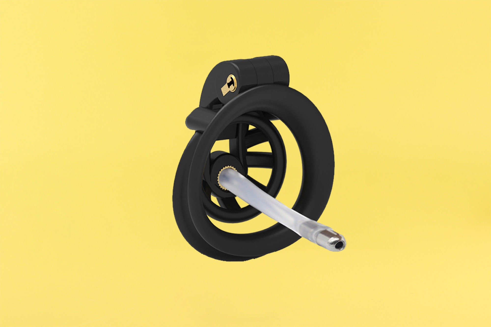 Nylon Resin Chastity Cage. Black Python Series. Flat Chastity Lock ...