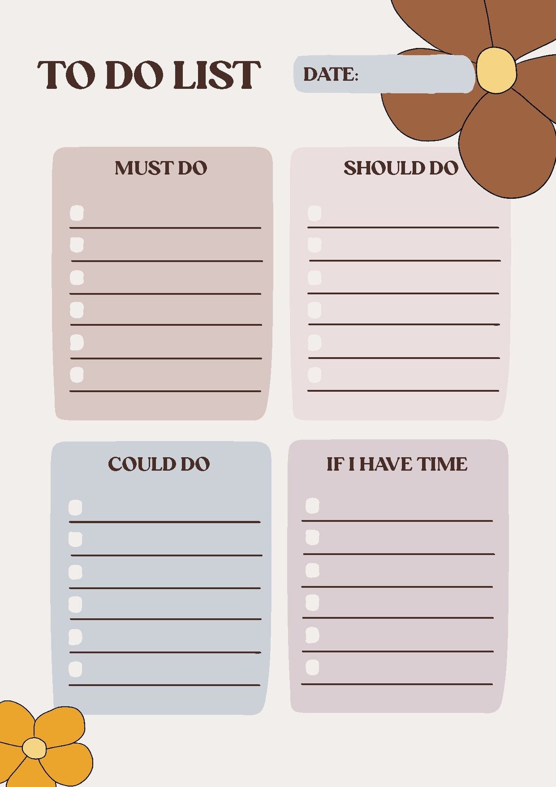 Printable Colourful to Do List | Editable Instant Download - Blank ...