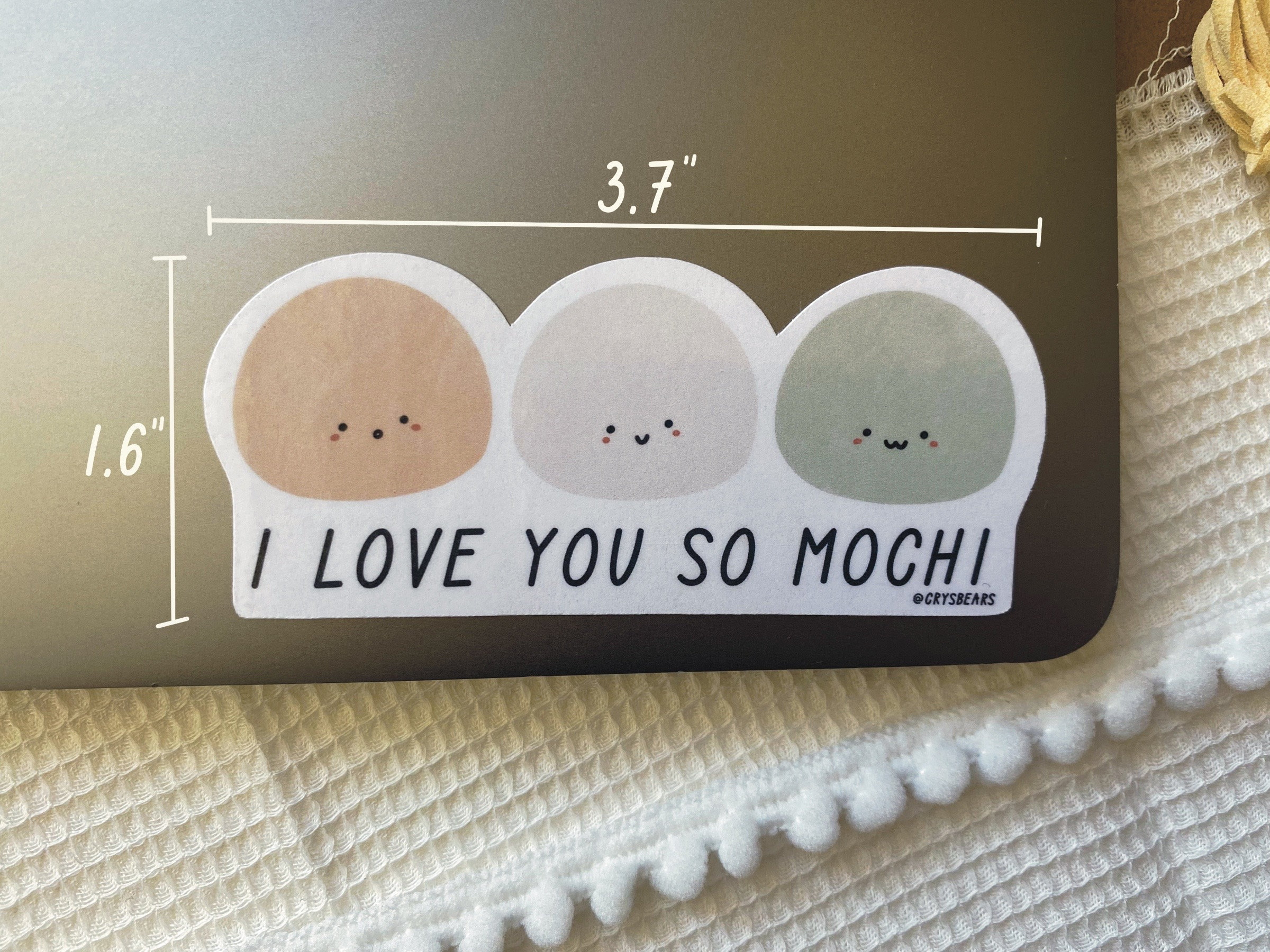 I Love You so Mochi Sticker, Mochi Sticker, Asian Sticker, Asian Food ...