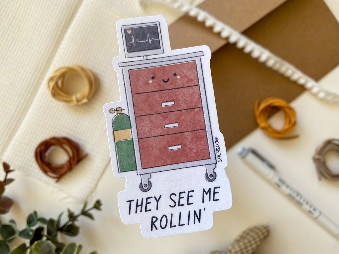 Crash Cart Sticker, Emergency Room Sticker, Medical Sticker, Nurse ...