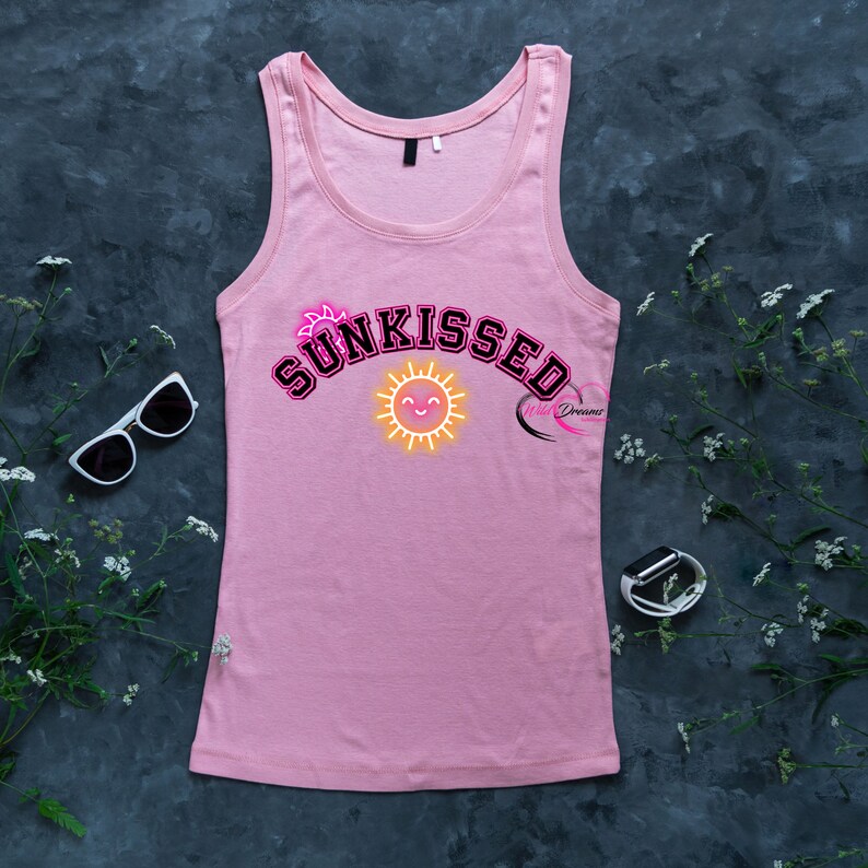 Sunkissed Neon Pink Sun PNG: Summer Sublimation Design (digital ...
