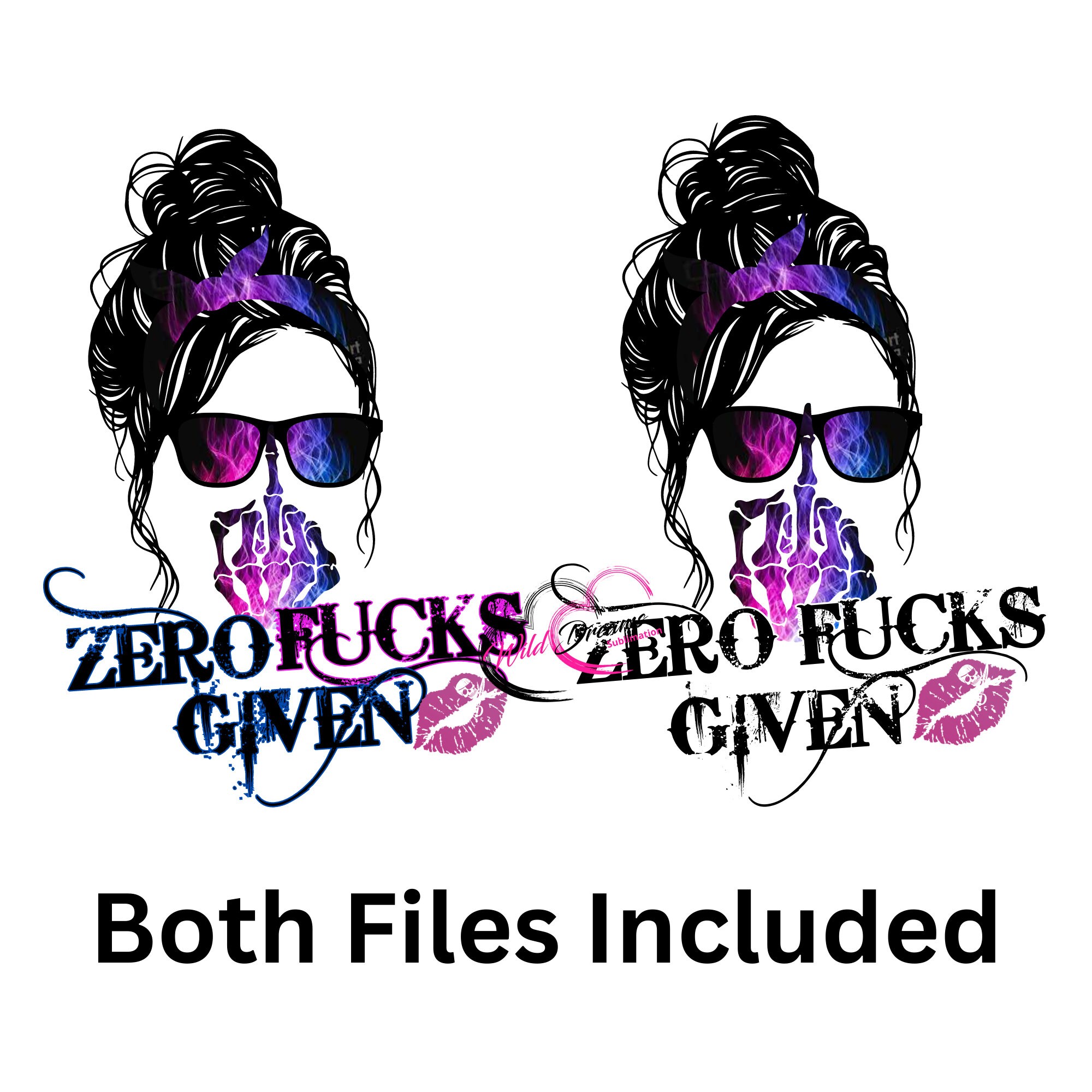 Zero Fucks Given Messy Bun High Quality PNG for Sublimation - Etsy