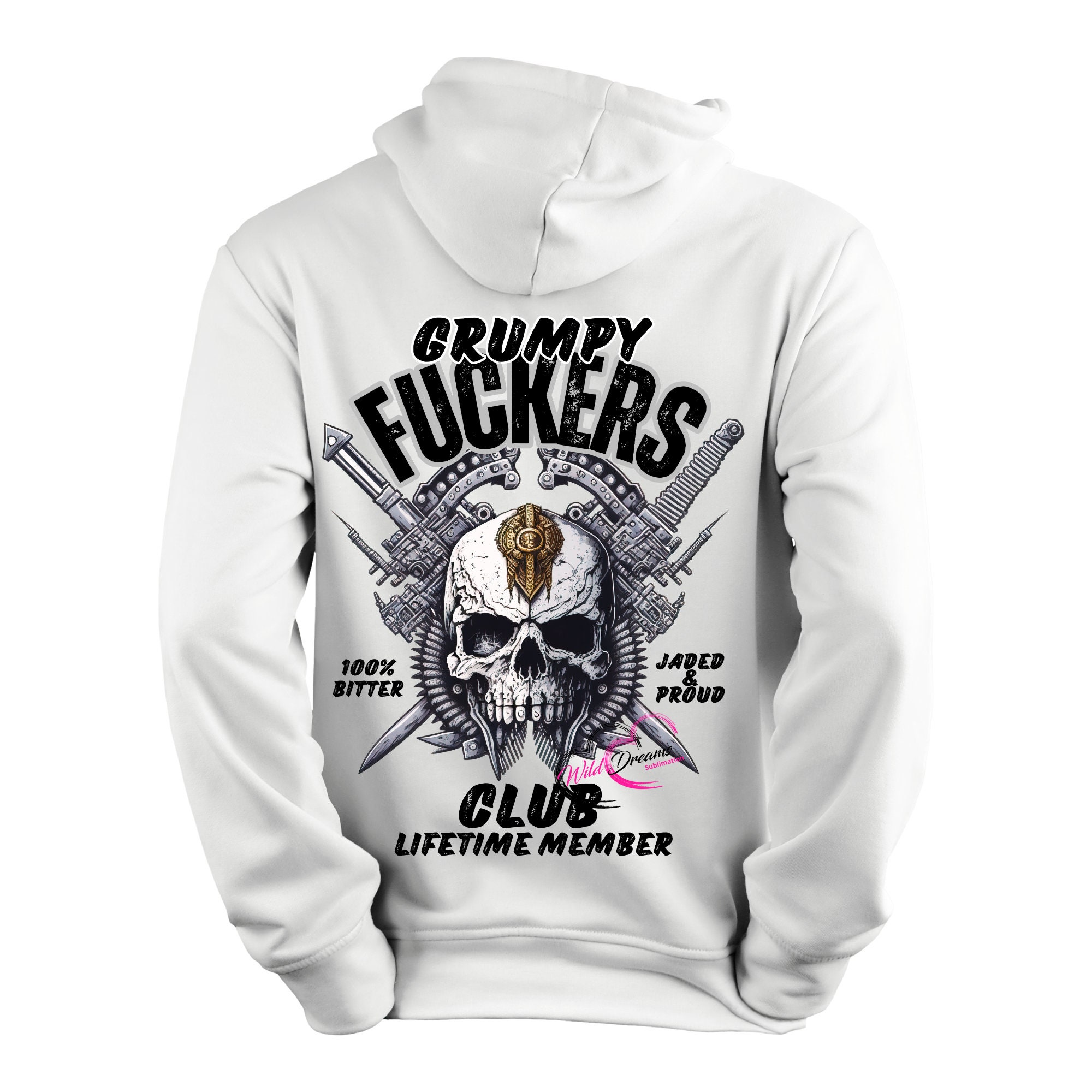 Grumpy Fuckers Club Skull and Daggers High Quality PNG Instant Download ...