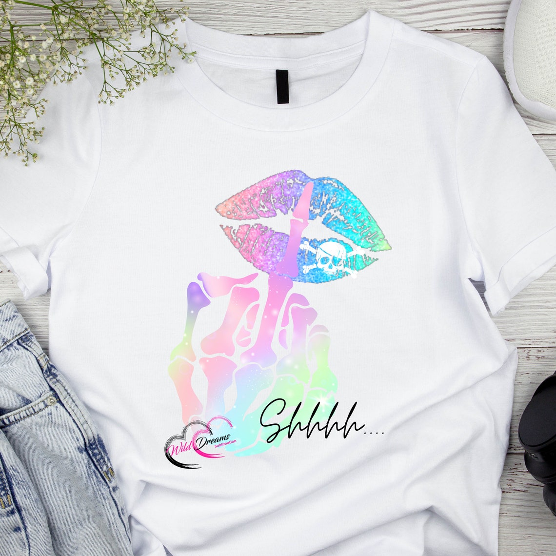 Shhhh.... Middle Finger With Lips and Skull High Quality PNG Instant ...