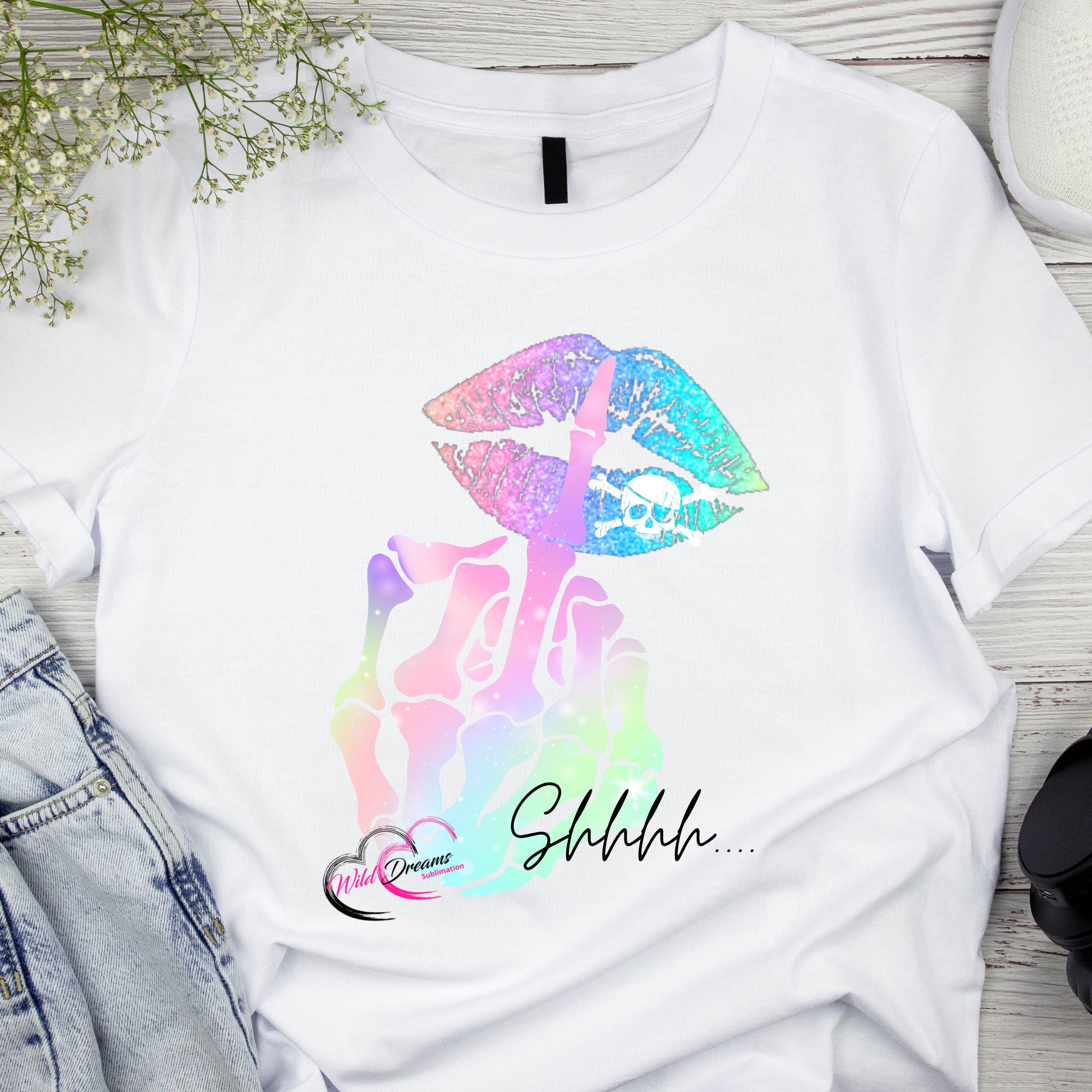 Shhhh.... Middle Finger With Lips and Skull High Quality PNG Instant ...