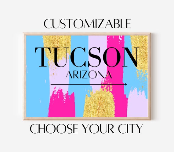 Colorful Preppy Poster Custom City Wall Art Preppy Room - Etsy